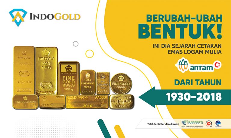 Sejarah Cetakan Emas Logam Mulia PT Antam Tbk. dari tahun 1930-2018